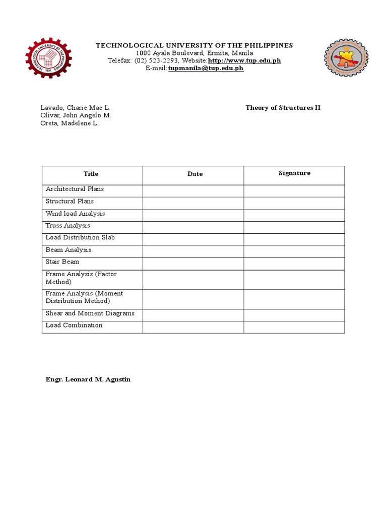 Technological University of The Philippines: Tupmanila@tup - Edu.ph | PDF