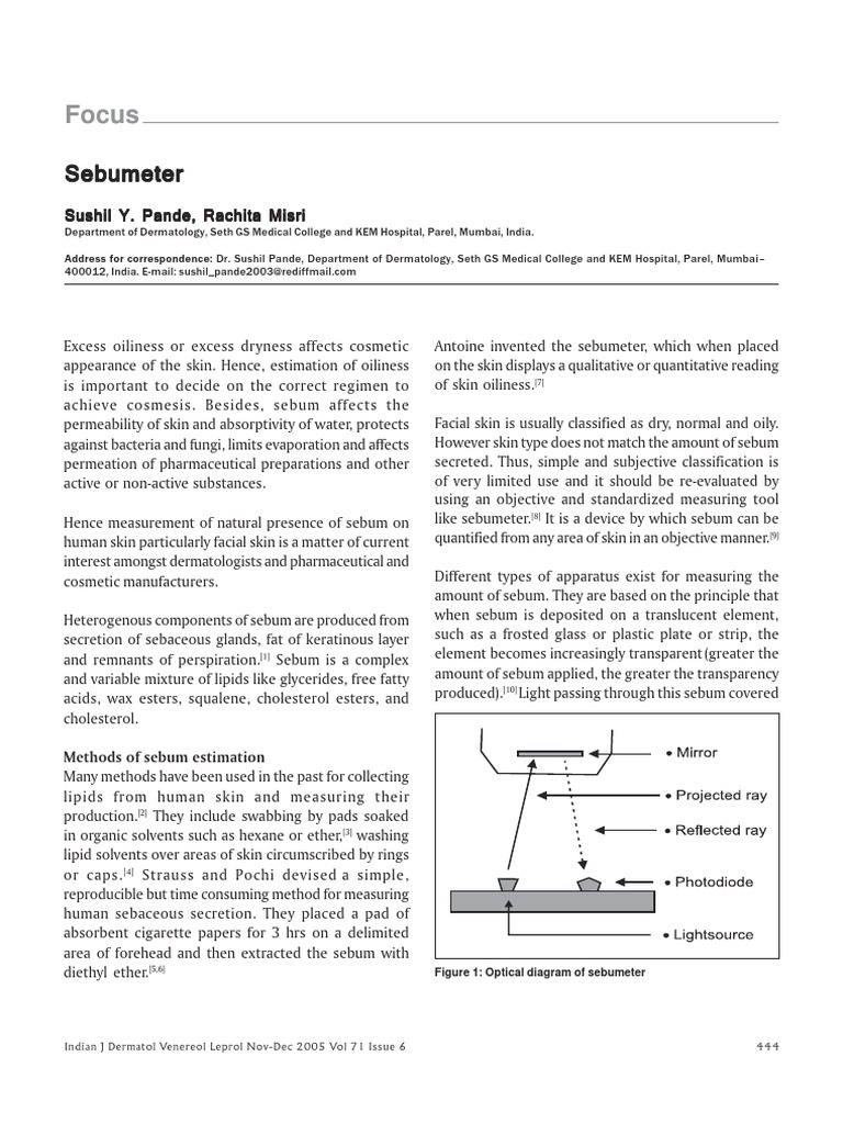 Sebumeter | PDF | Acne Vulgaris | Endocrine System