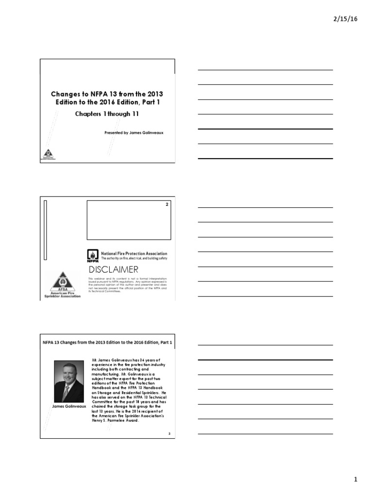 NFPA13 - Pt1 - Handout Cambios Nfpa 13 | Download Free PDF | Fire ...