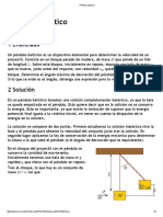 Pendulo Balístico | PDF | Péndulo | Movimiento (física)