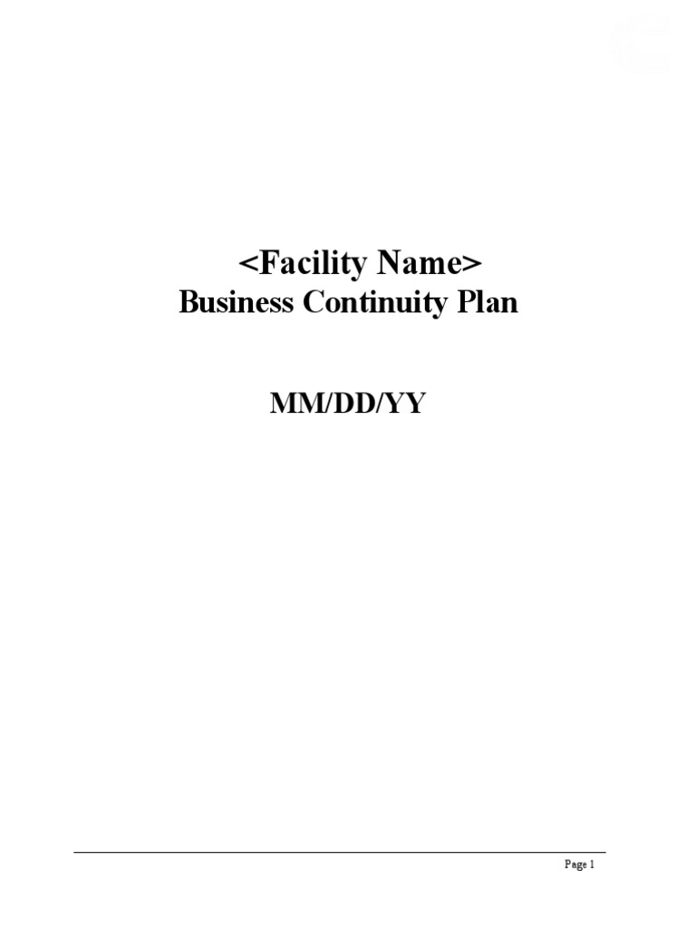 BCP Template | PDF | Business Continuity | Risk