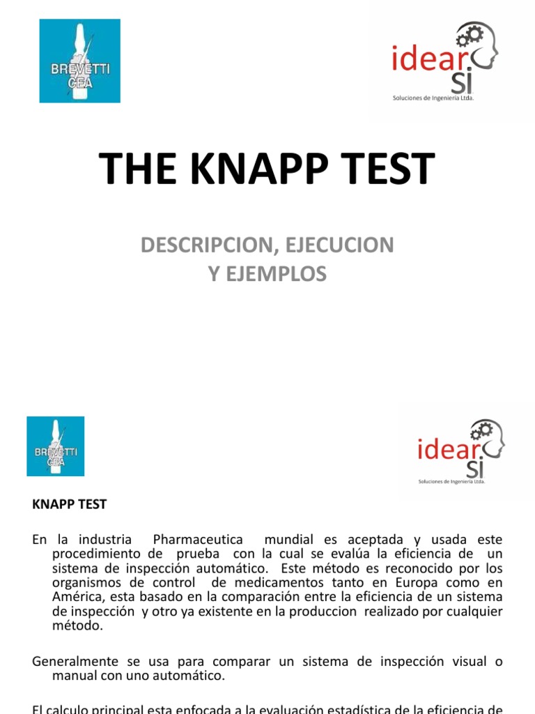 Knapp Test | PDF | Método científico | Estadísticas