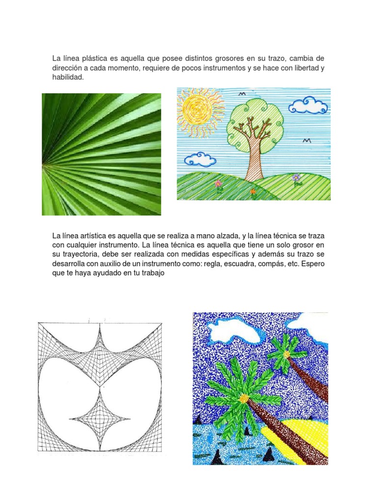La Línea Plástica Es Aquella Que Posee Distintos Grosores en Su Trazo | PDF