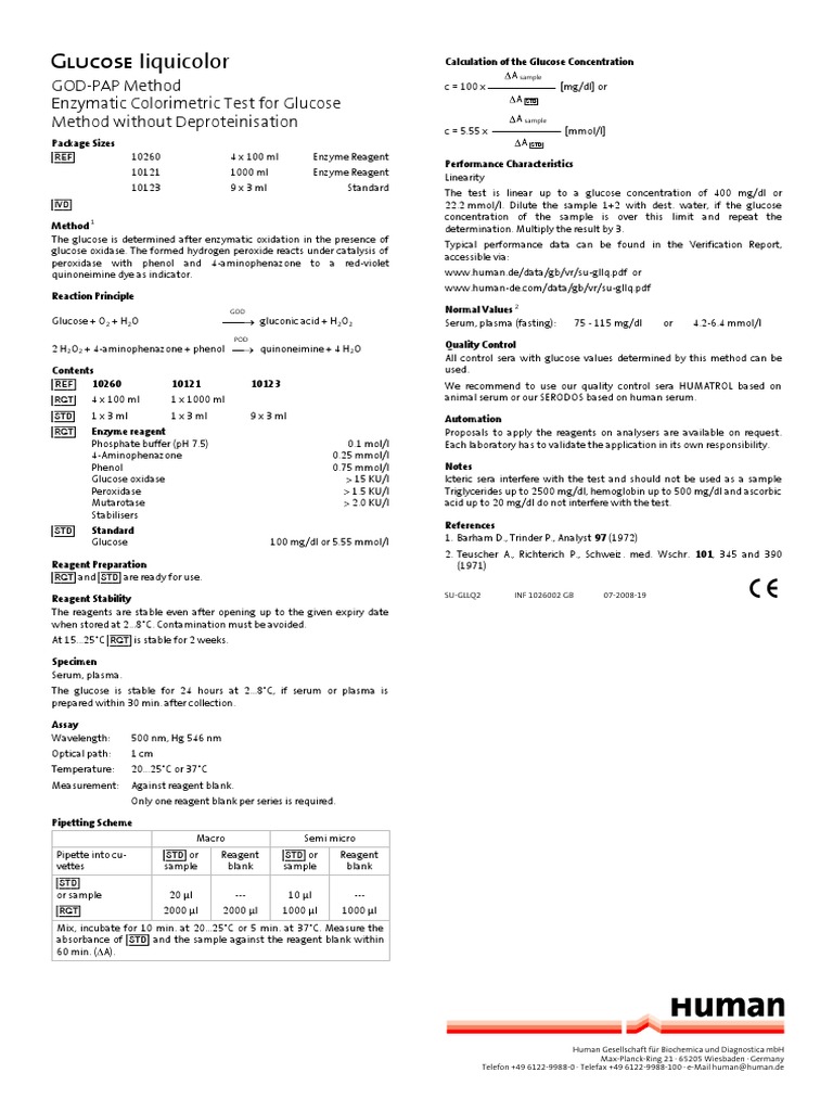 2a. Glukoza, GOD-PAP | PDF | Chemical Substances | Physical Sciences