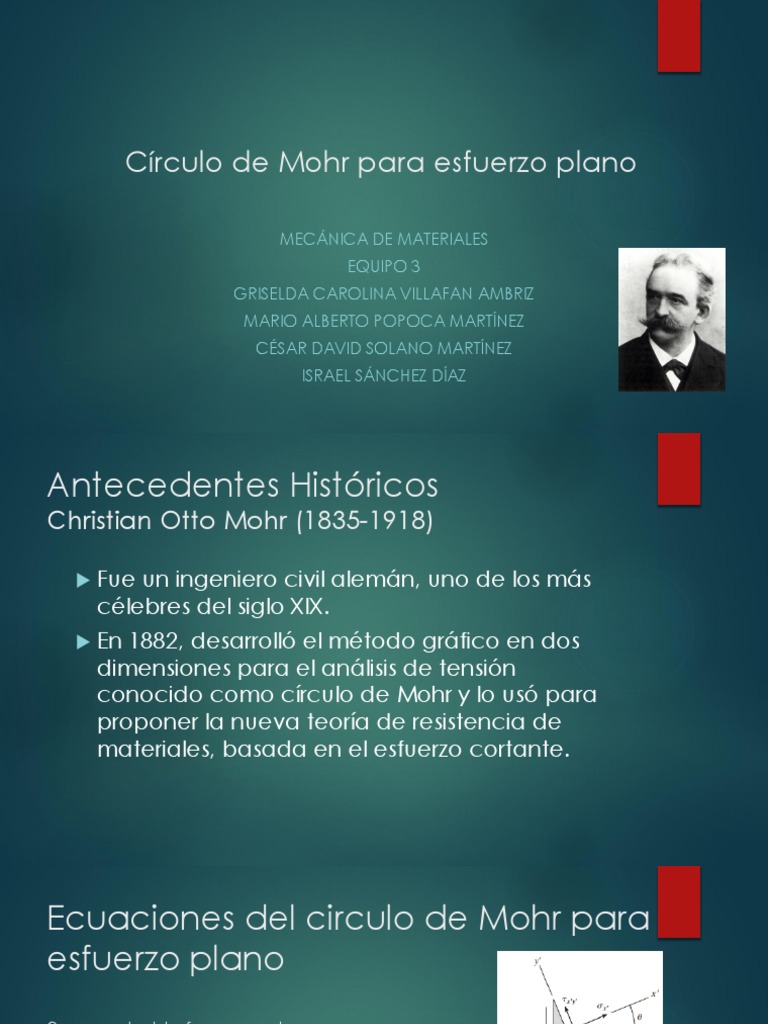 Círculo de Mohr: Análisis de Esfuerzos | PDF | Resistencia de ...