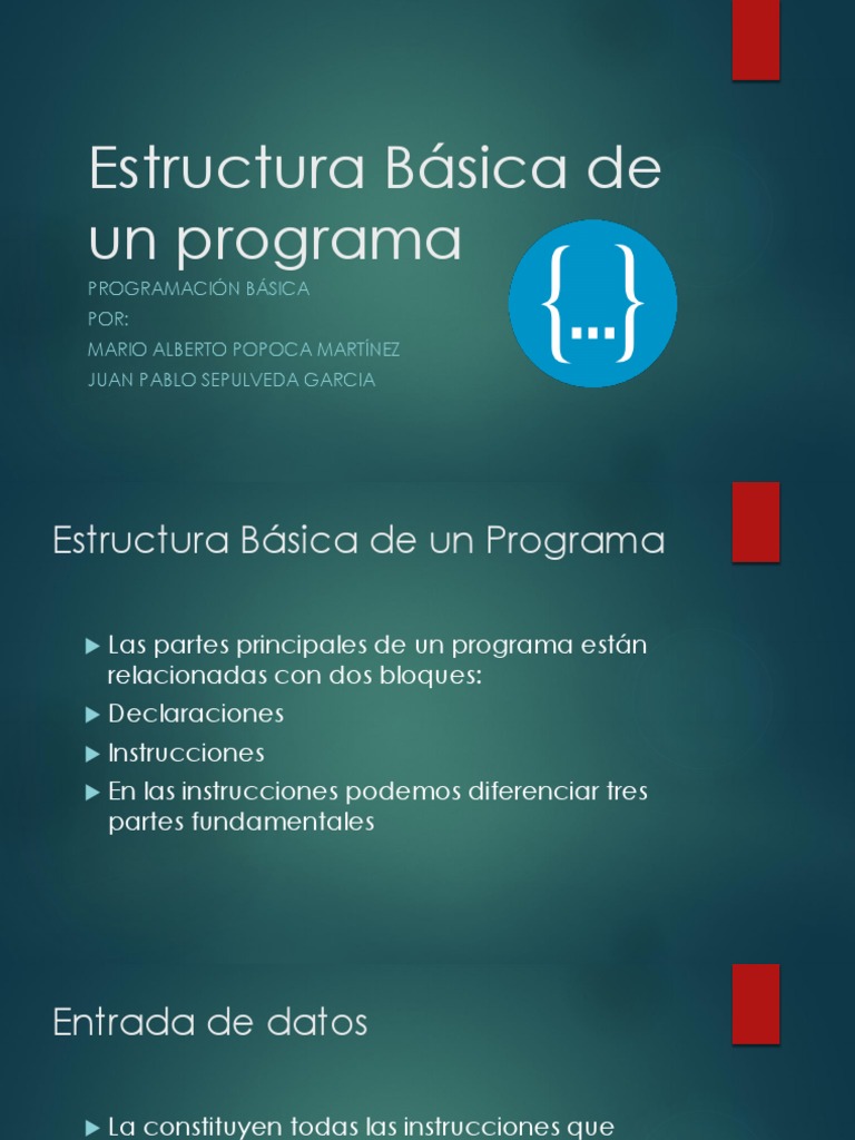 Estructura Básica de Un Programa | PDF