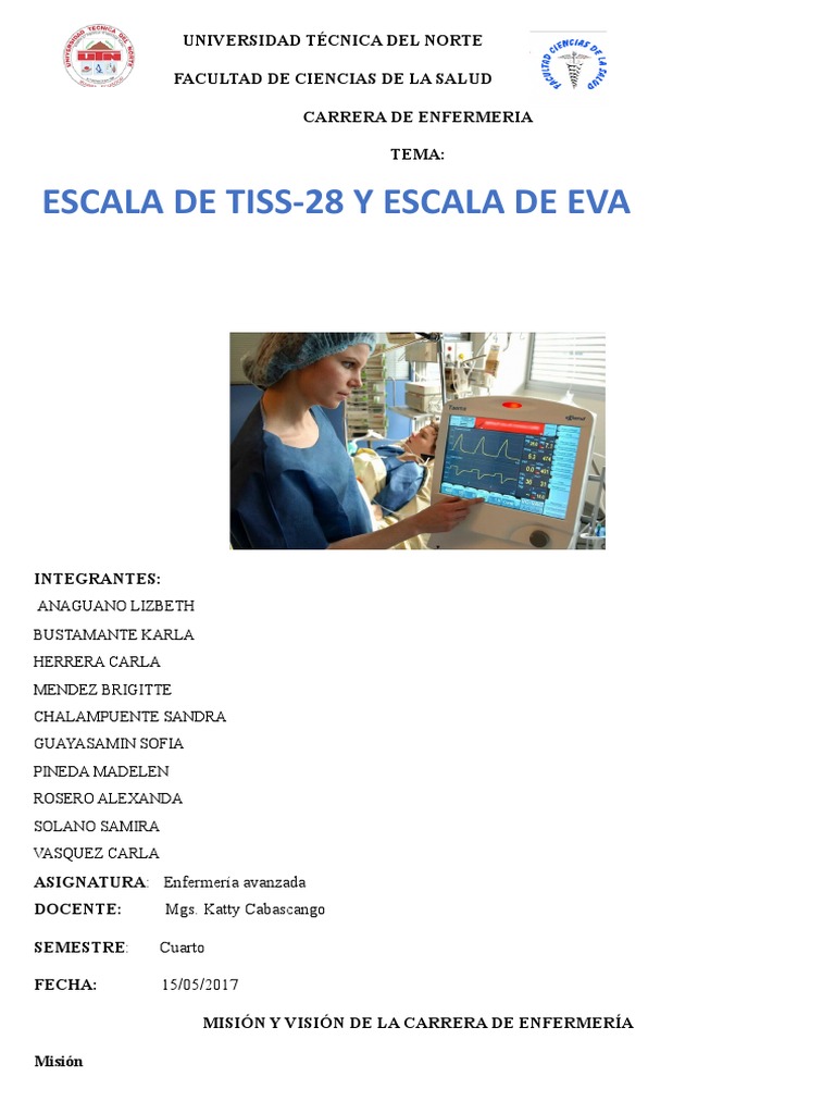 Escala de Tiss-28 y Eva | PDF | Enfermería | Dolor