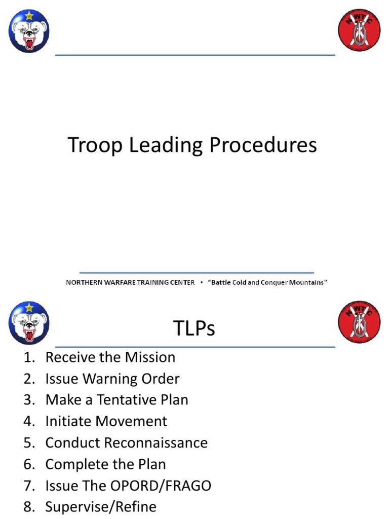 Troop Leading Procedures | PDF | Military | International Security