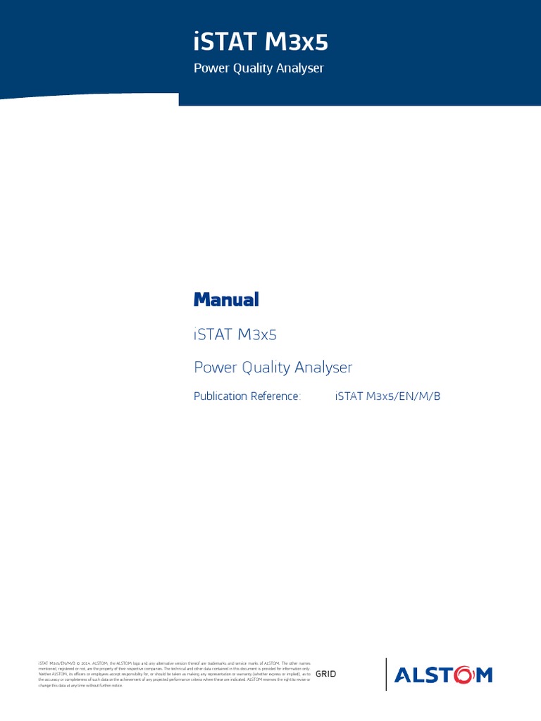 Alstom iSTAT M355 Power Quality Analyser PDF | PDF | Capacitor ...