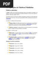 Ejemplo de Palabras Tetrasílabas | PDF