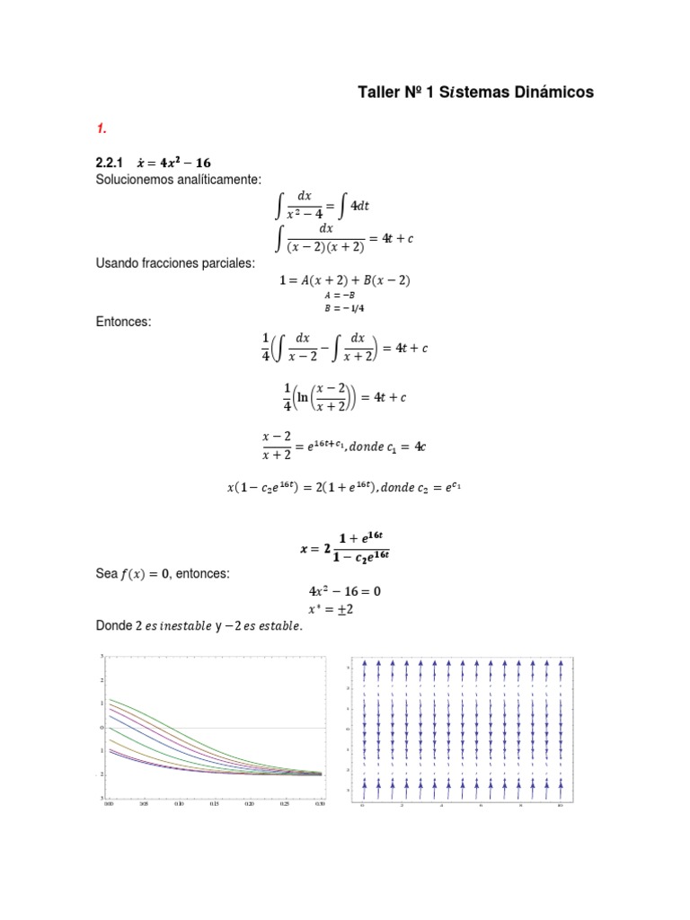Taller 1 Sistemas Dinámicos - Strogatz Nonlinear Dynamics and Chaos ...
