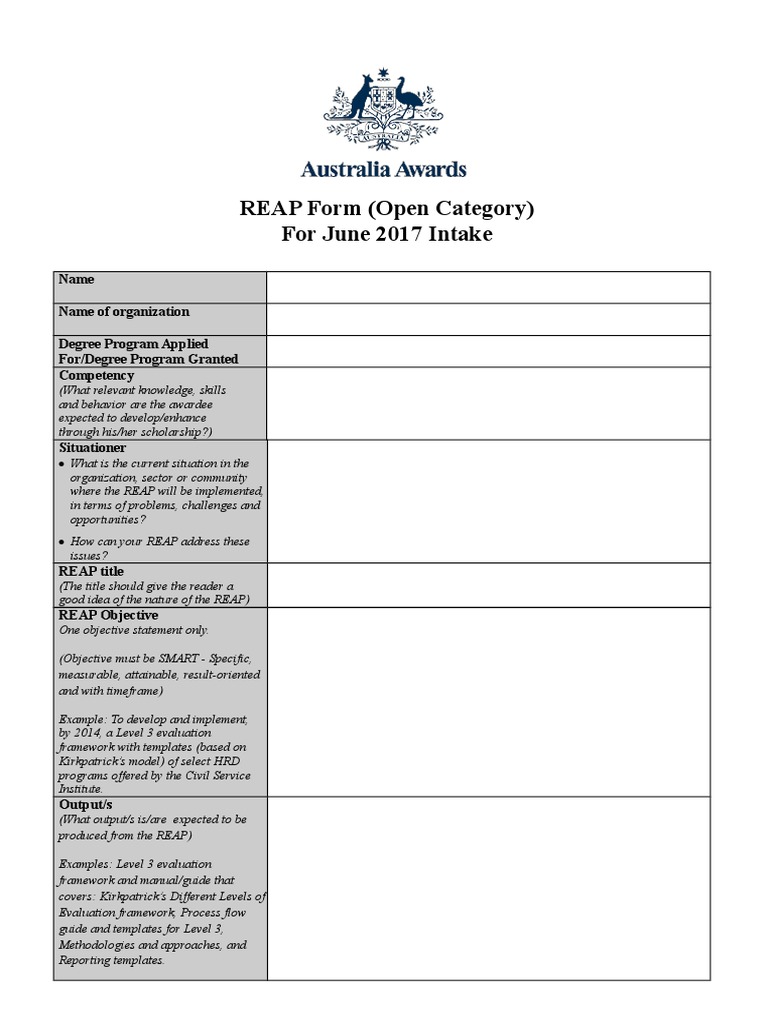 Reap Form Open Asat15aug2016 | PDF | Competence (Human Resources ...