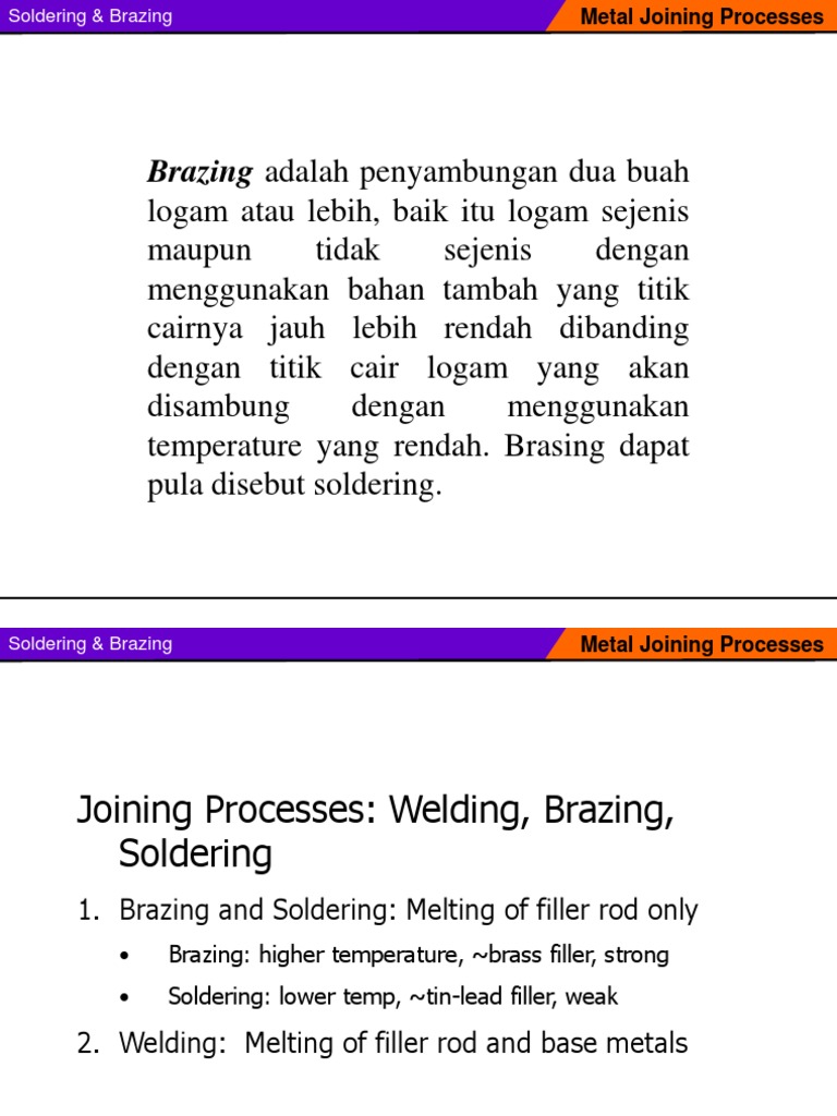 Soldering and Brazing Processes | PDF | Soldering | Solder