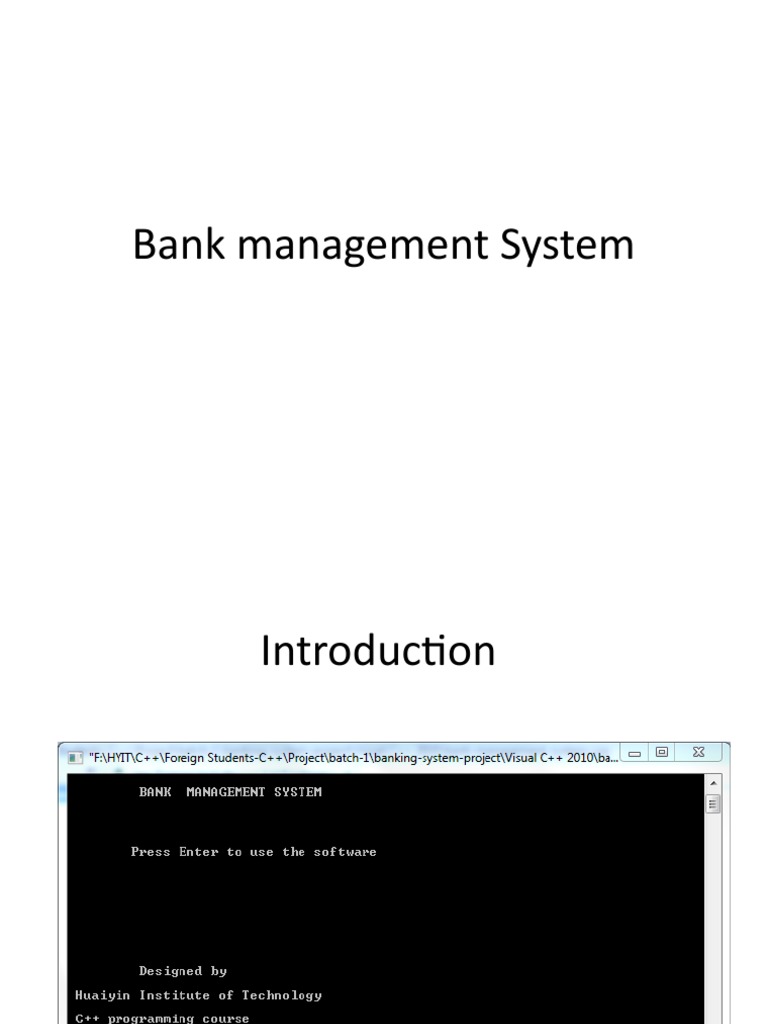 Banking Management System | PDF