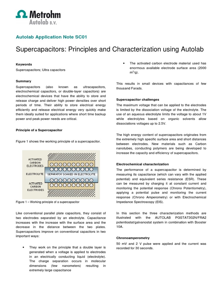 Supercapacitor Testing Guide Pdf Capacitor Electrical Engineering