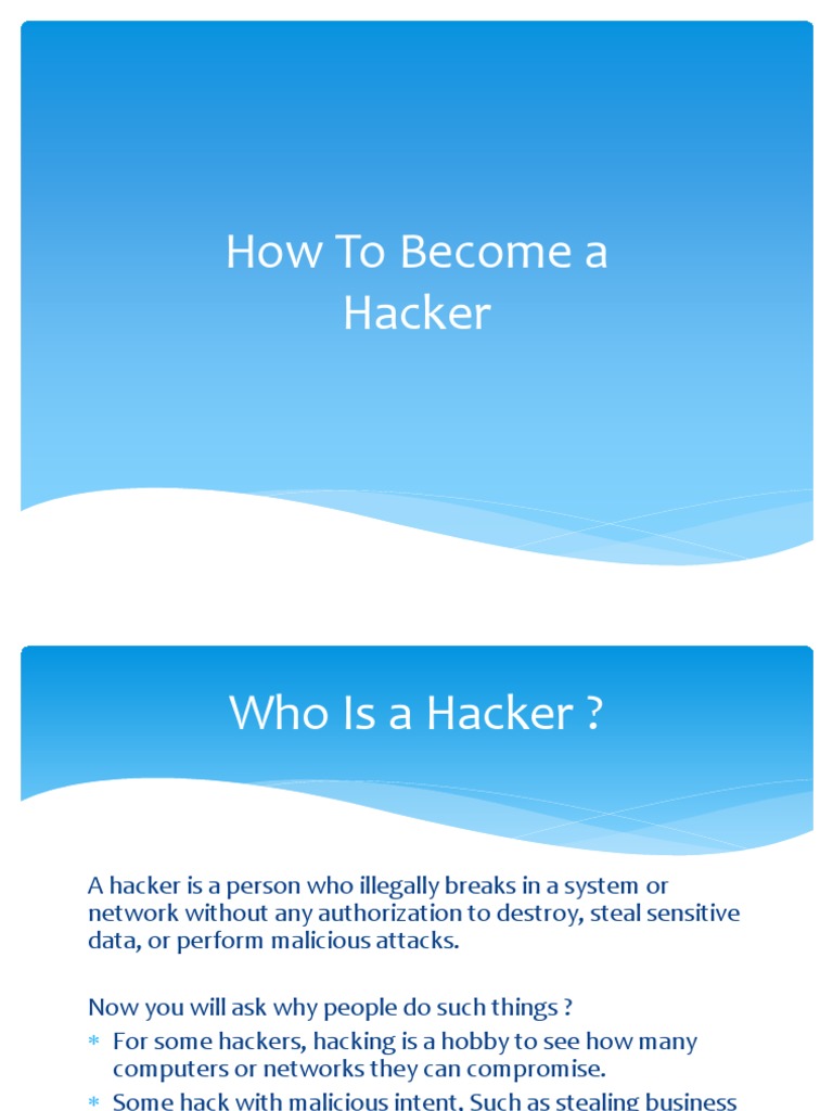 How To Become A Hacker In 2017 Pdf Security Hacker White Hat