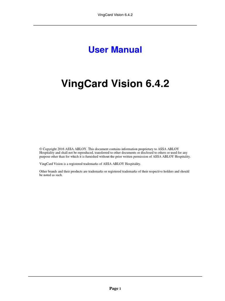 User Manual VISION 6.4.2 | PDF | Microsoft Windows | Personal Computers