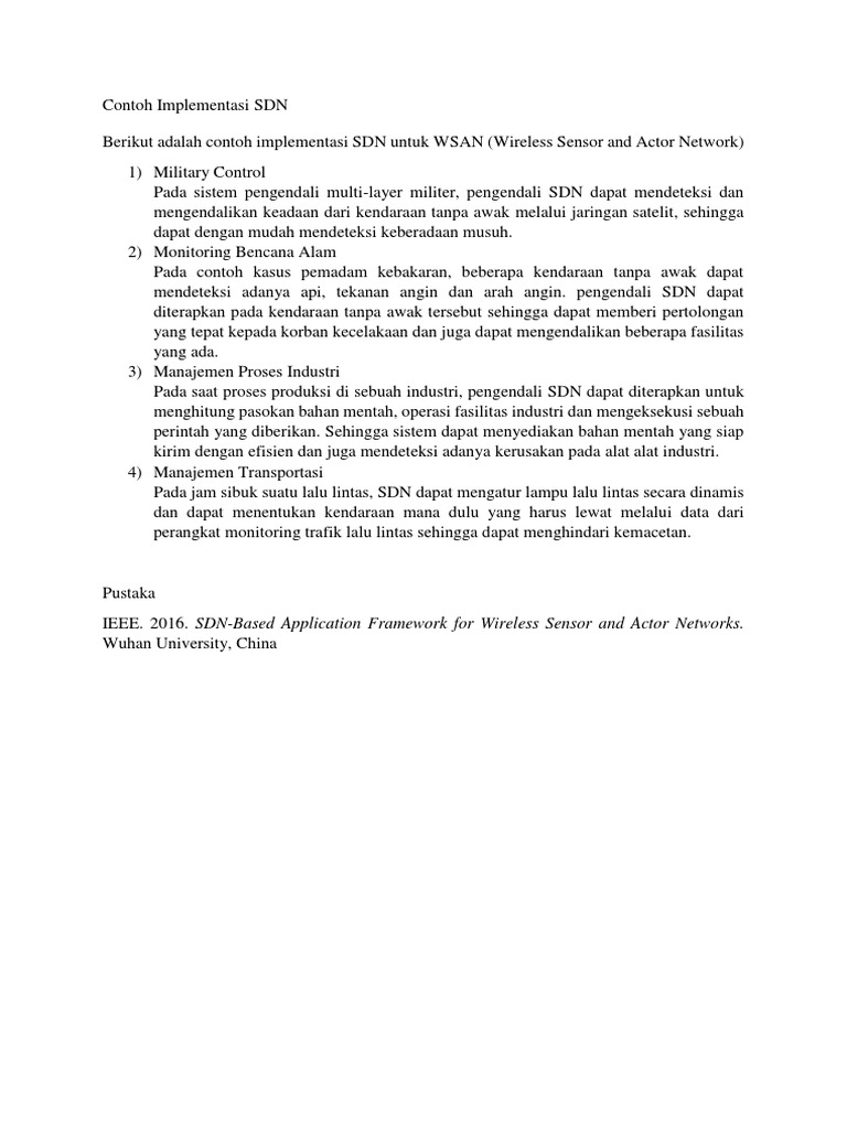 Contoh Implementasi SDN | PDF
