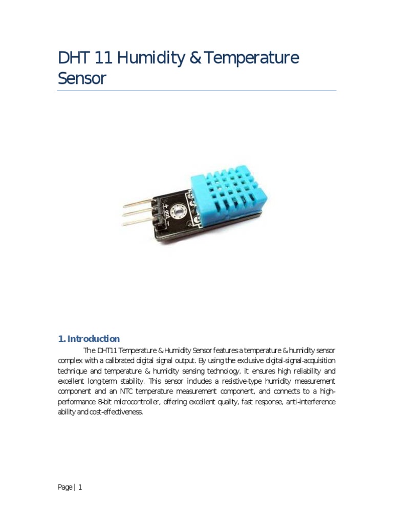 Datasheet DHT11 | Microcontroller | Voltage
