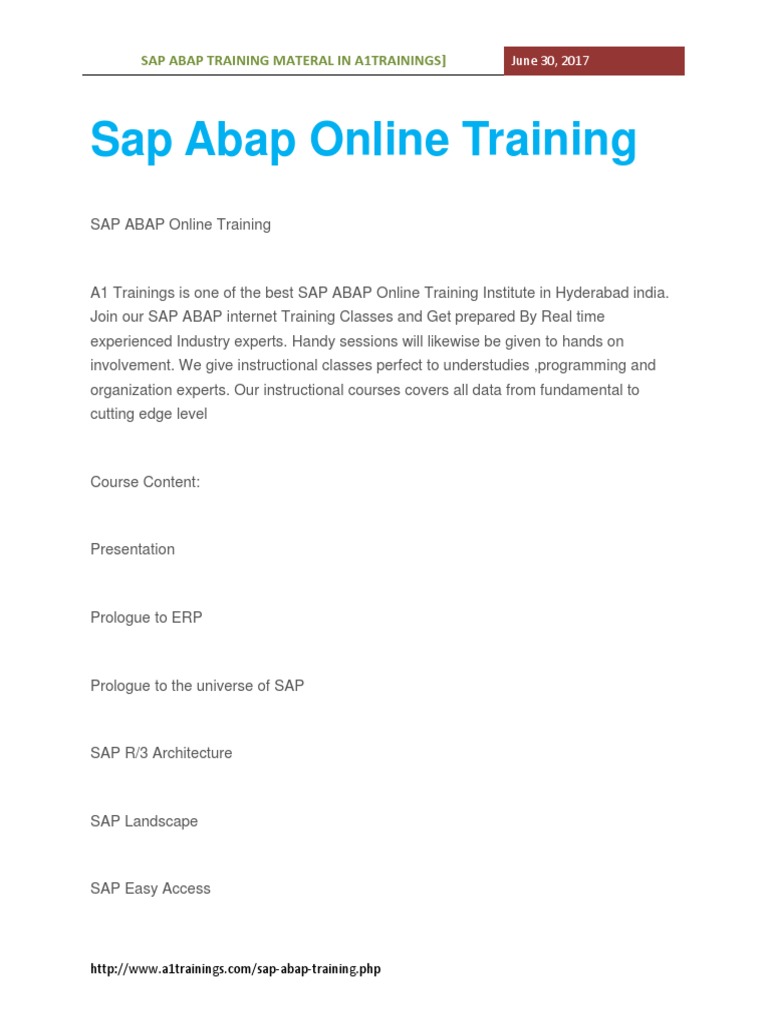 Sap Abap | PDF | Information Technology Management | Software
