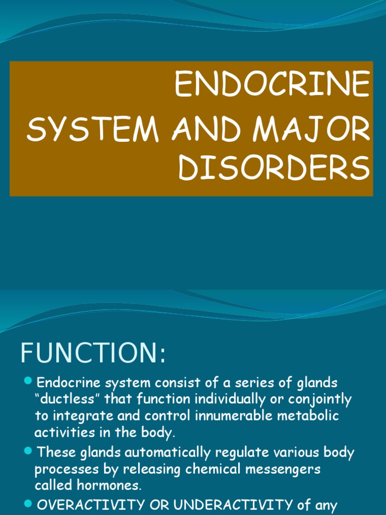 Overview of Endocrine Disorders | PDF | Adrenal Gland | Thyroid