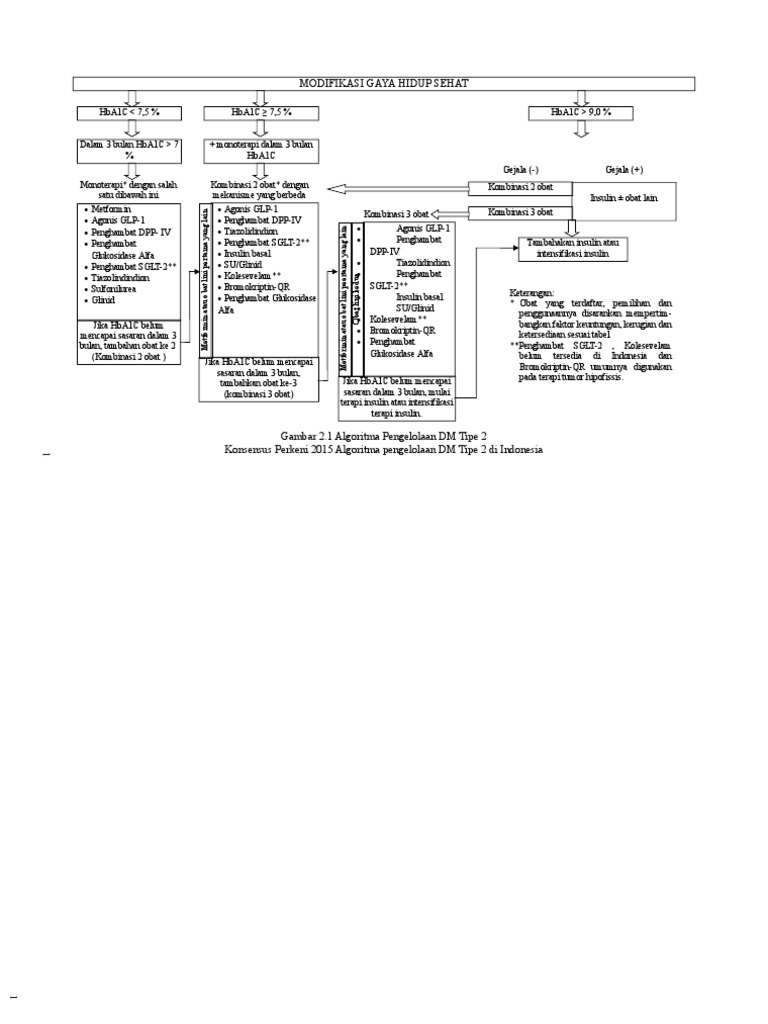 Bagan 1 Algoritma Pengelolaan DM Tipe 2 | PDF