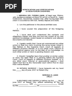 Certification of Non-Forum Shopping | PDF | Affidavit | Virtue