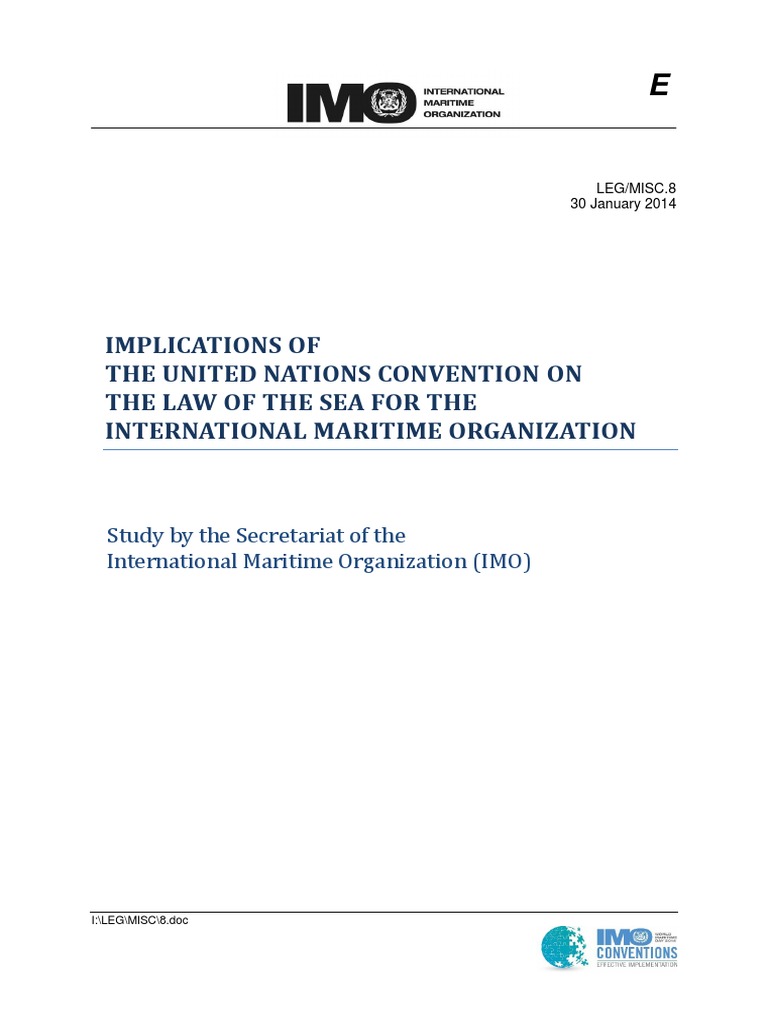 Leg Misc 8 | PDF | United Nations Convention On The Law Of The Sea | Treaty