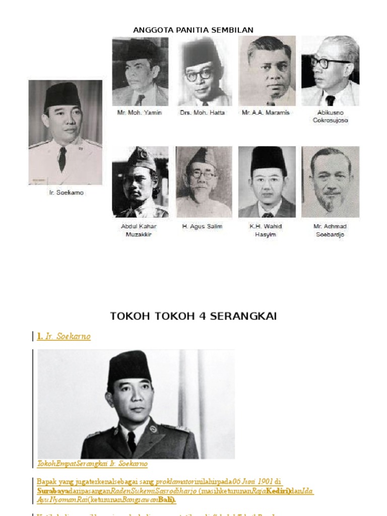 Anggota Panitia Sembilan Dan Empat Serangkai | PDF