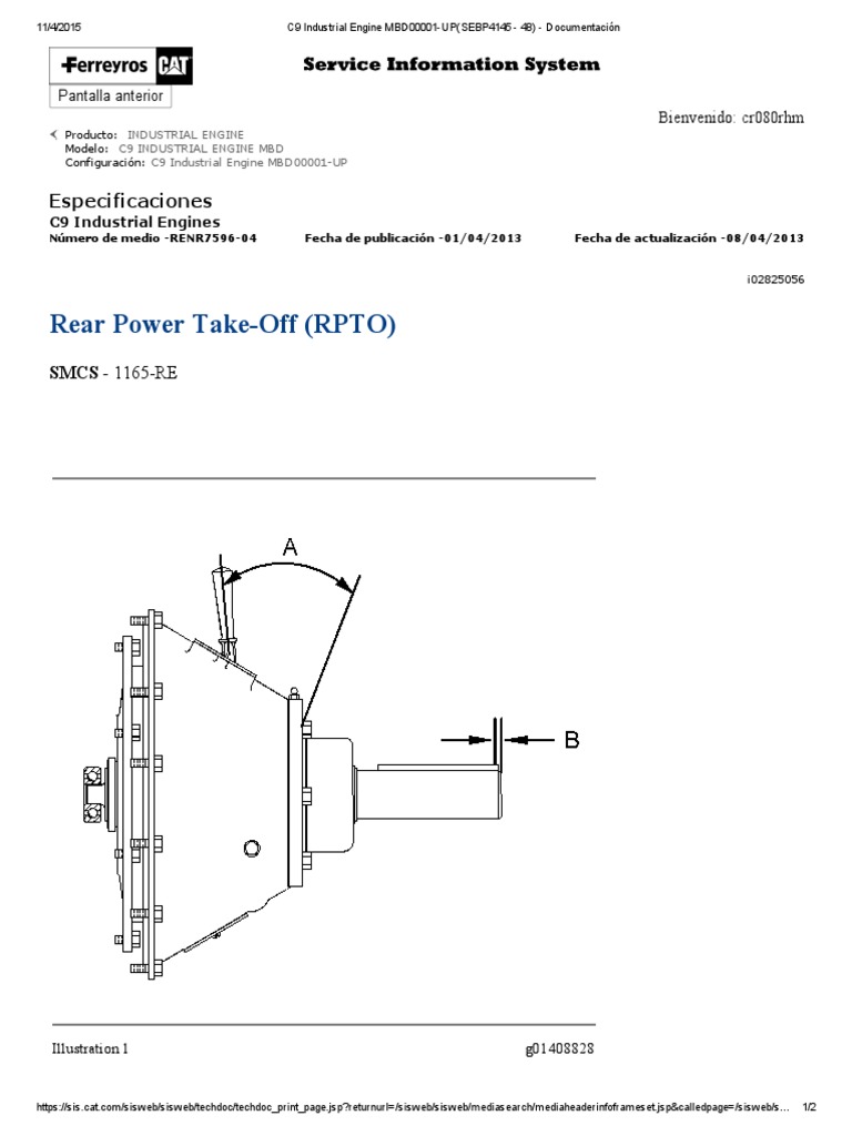 Rear Power Take Off (RPTO) : Especificaciones | PDF | Motor Vehicle ...