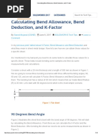 Calculating Bend Allowance | PDF | Geometry | Mechanical Engineering