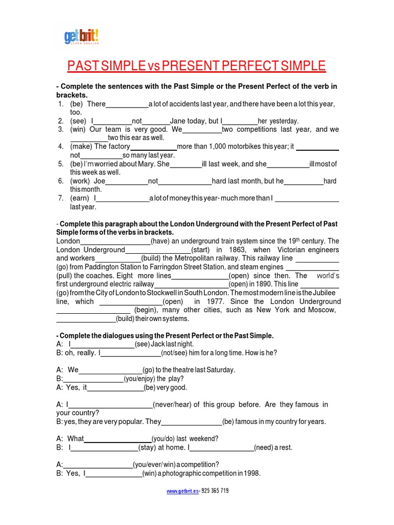 GB! Phot 1.3 C1.1 Contrast Present Perfect Past Simple | PDF | Language Mechanics | Linguistics