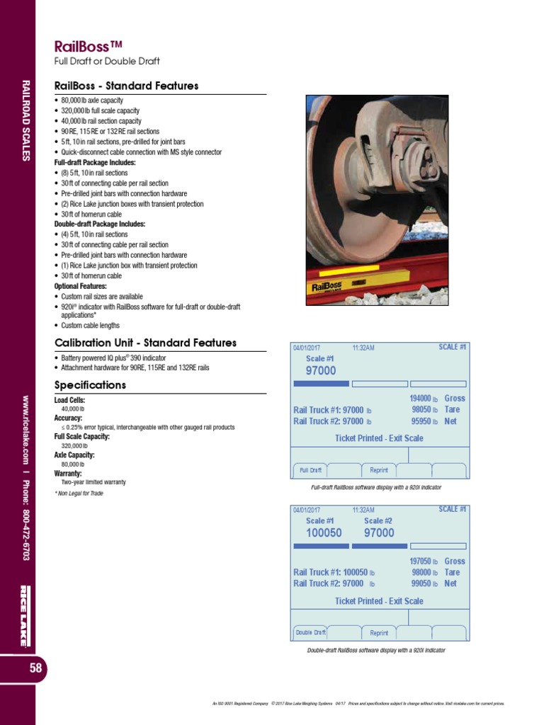 Railboss - Standard Features | PDF | Rail Transport | Manufactured Goods