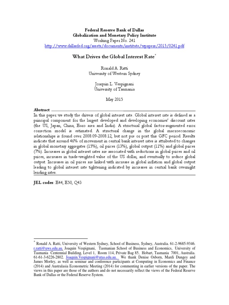 Global Interest Rates | PDF | Money Supply | Quantitative Easing