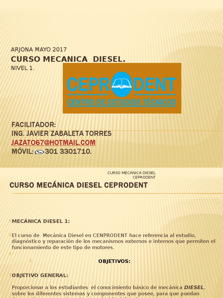 Curso Mecanica-Diesel CEPRODENT | Motor de combustión interna | Motor ...