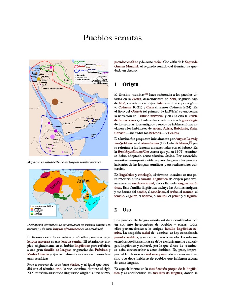Pueblos Semitas | PDF | Familias de idiomas | Idiomas de África