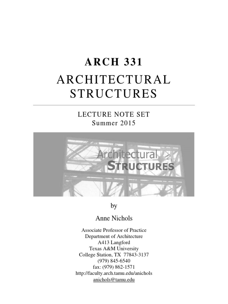 Architectural Structures | PDF | Bending | Beam (Structure)