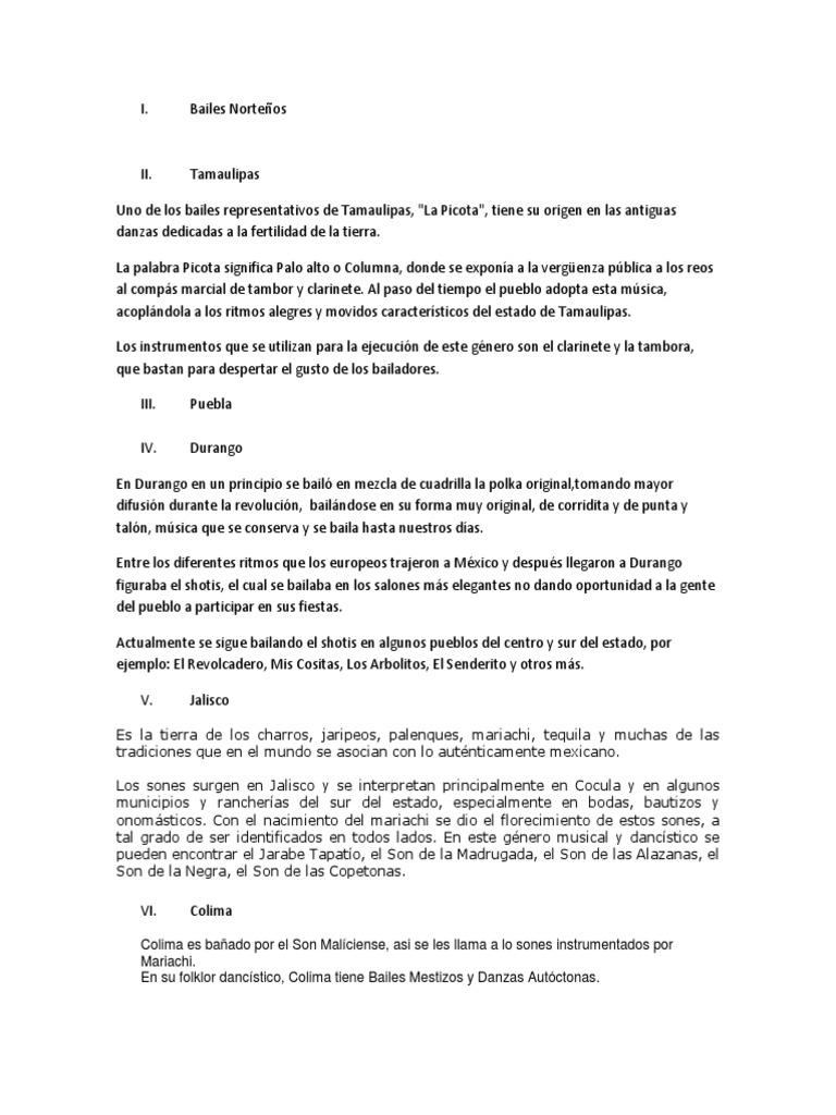 Bailes Norteños | PDF | Las artes escénicas | Entretenimiento (general)