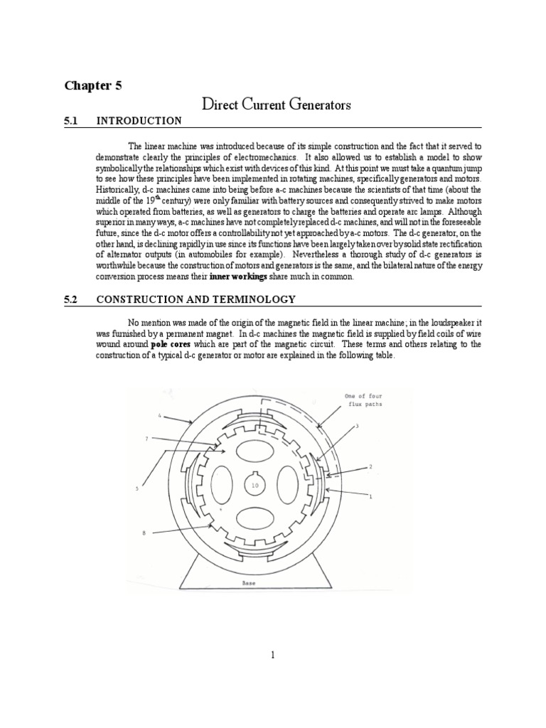 Chap5 - Direct Current Generators | PDF | Electric Generator | Series ...