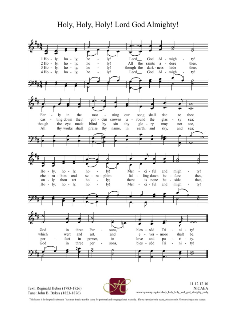 Holy, Holy, Holy! Lord God Almighty! 136 PDF | PDF | Arts du langage et ...