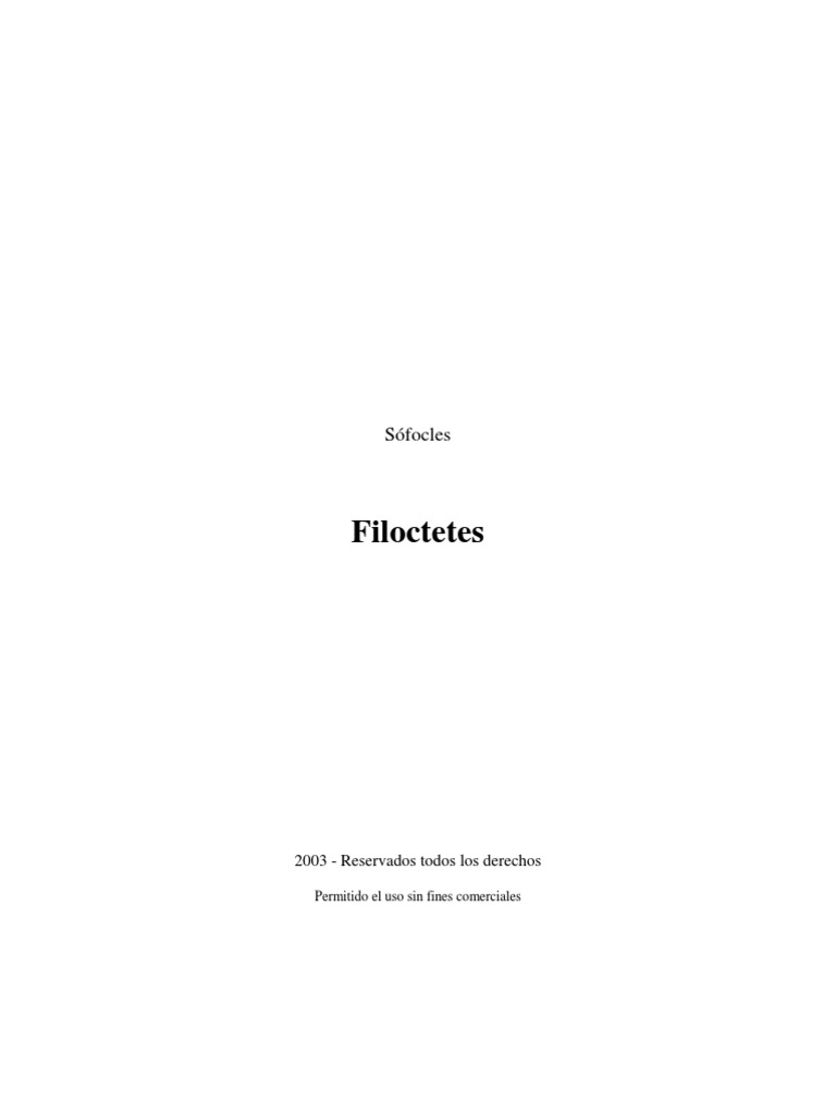 Filoctetes de Sófocles: Tragedia y Personajes | PDF | Odiseo | Aquiles