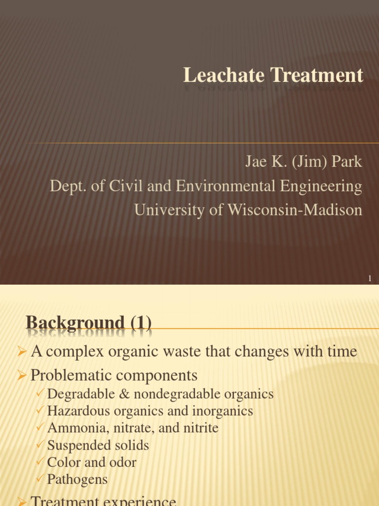 427 Leachate Treatment | PDF | Sewage Treatment | Anaerobic Digestion