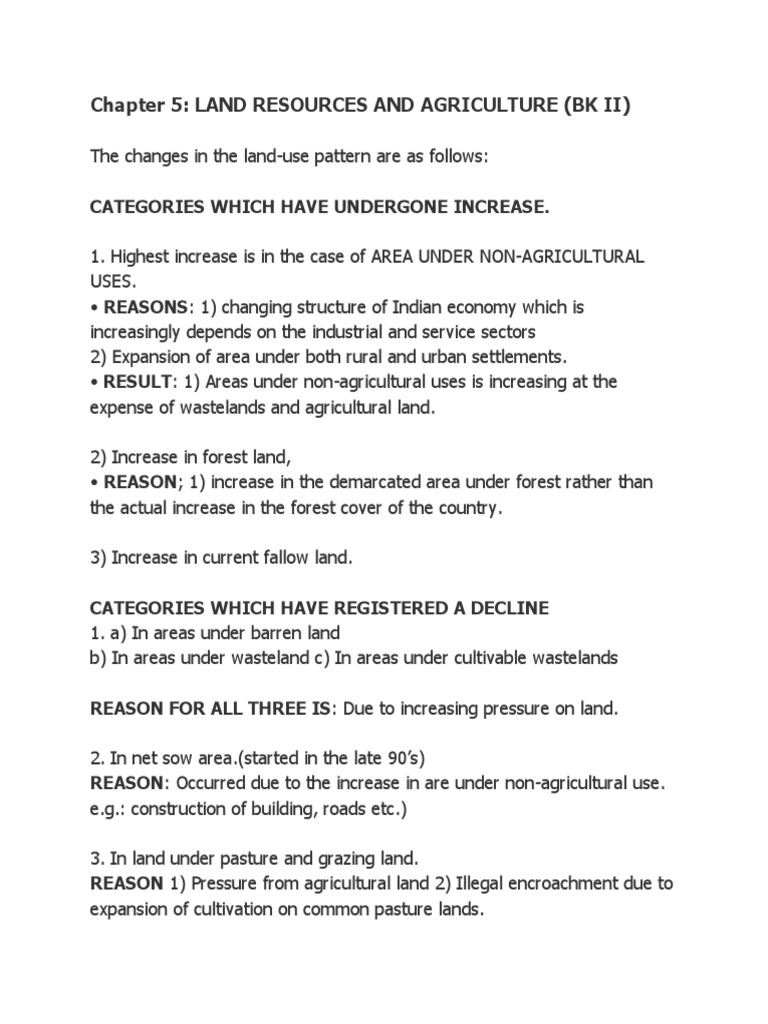 Land Use Changes in Indian Agriculture | PDF | Technology & Engineering