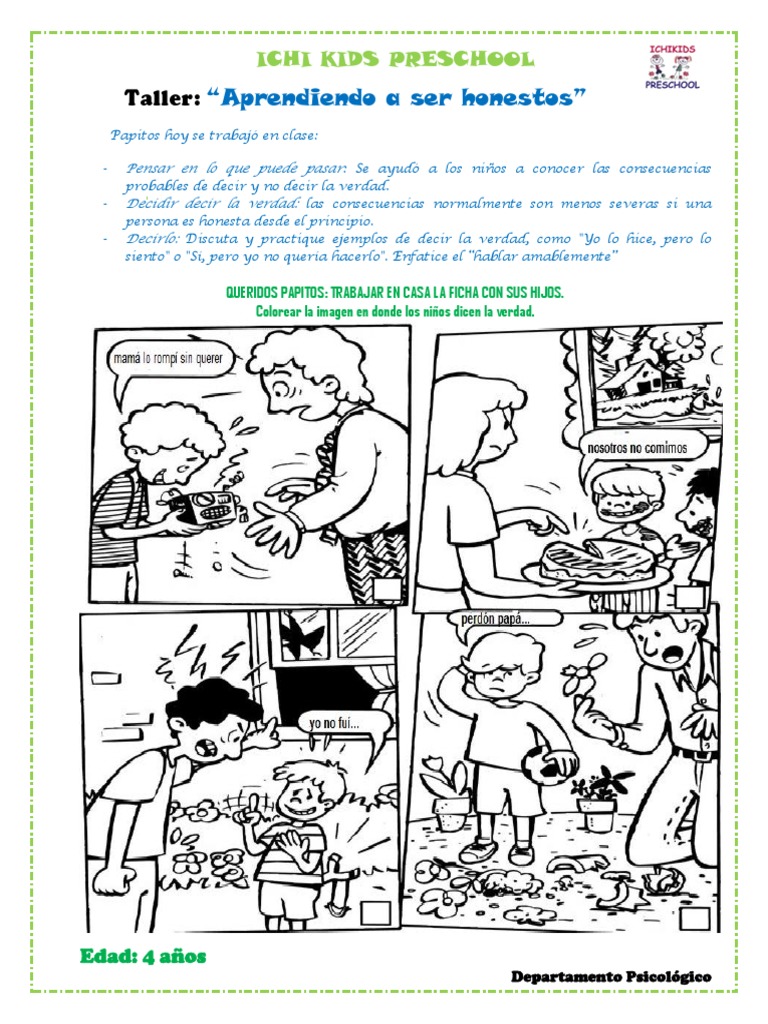 Honestidad Para Colorear