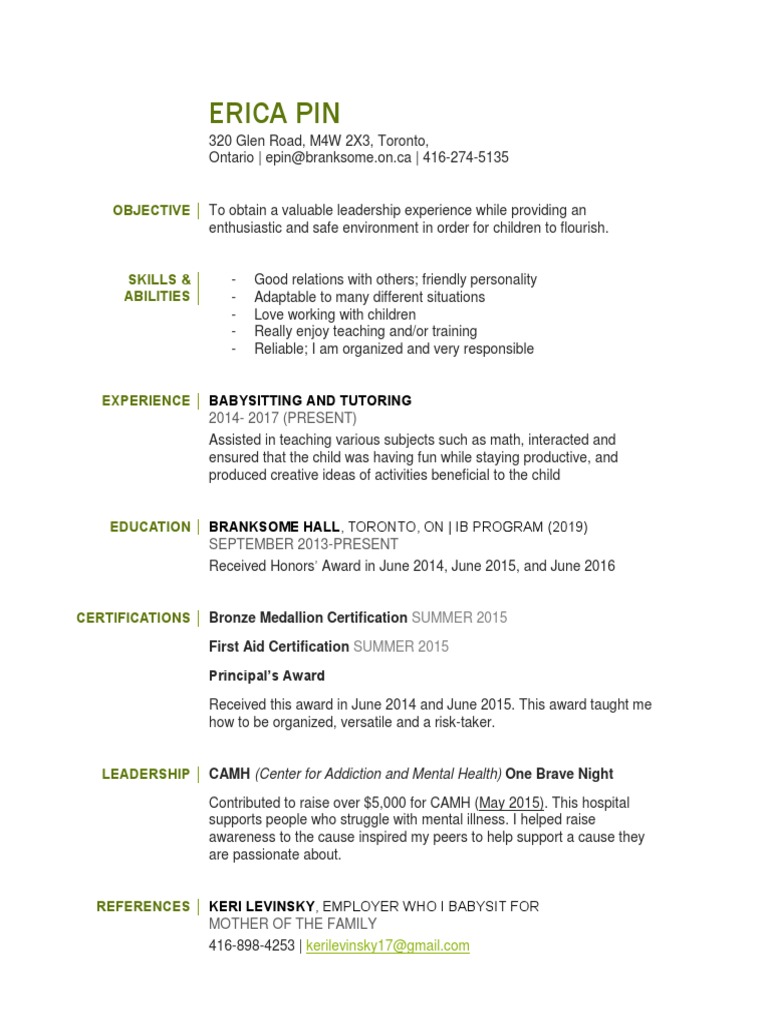 2017 Careers Final Resume | PDF