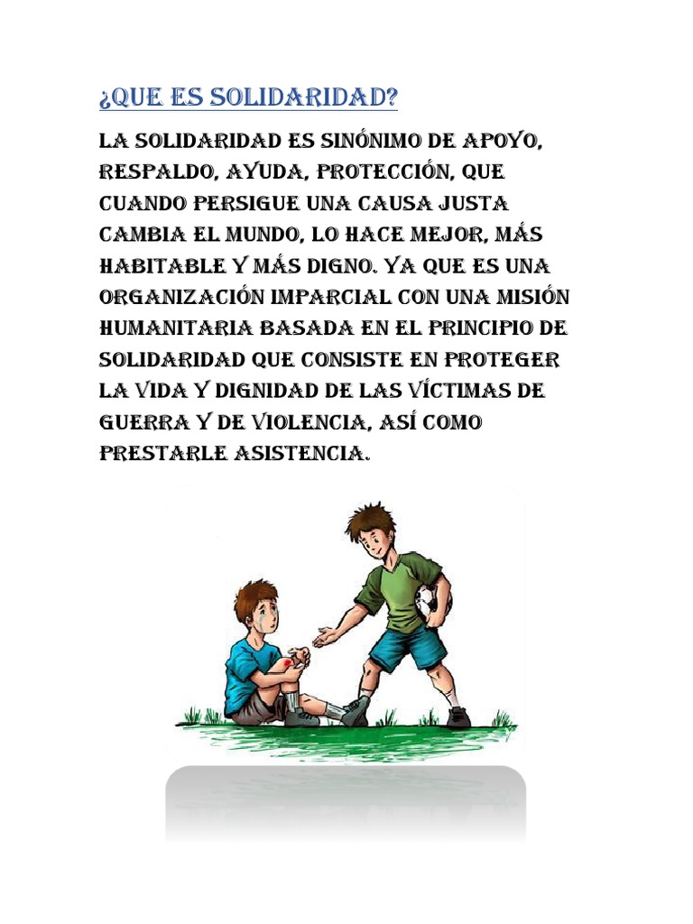 Que Es Solidaridad | PDF
