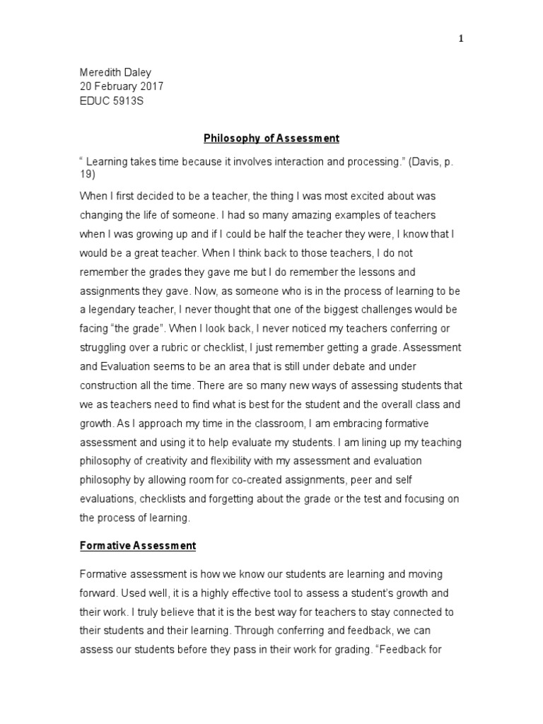 Philosophy of Assessment | PDF | Educational Assessment | Epistemology