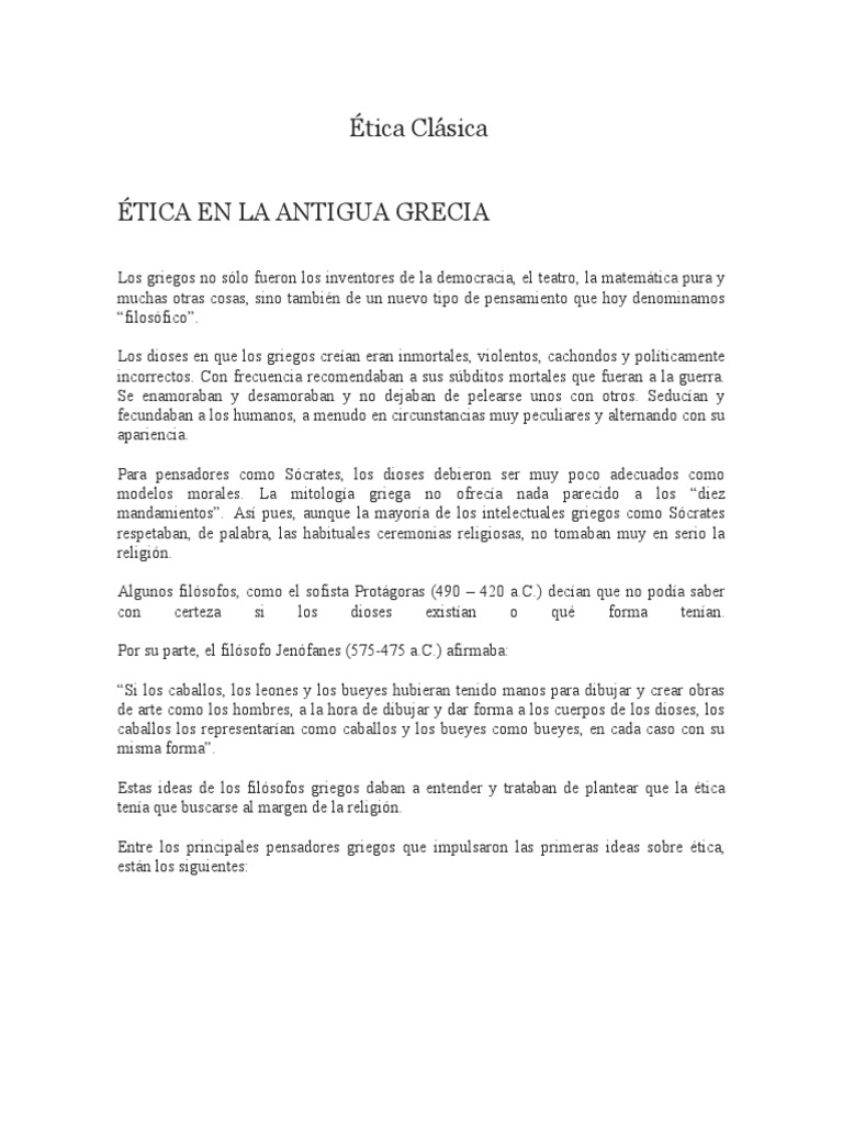 Ética clásica en la antigua Grecia: Sócrates, Platón y Aristóteles ...
