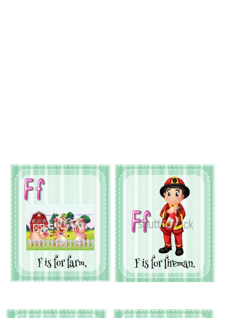 Flashcards Letter F | PDF