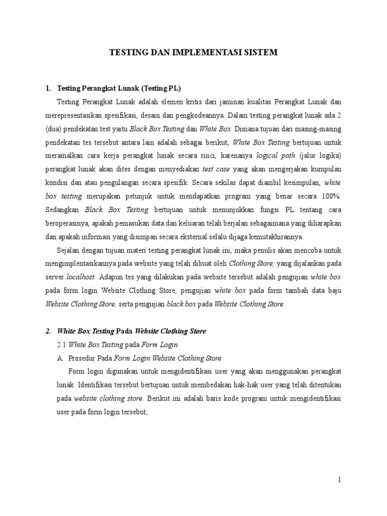 Testing Dan Implementasi Sistem Menggunakan Black Box Testing Dan White ...
